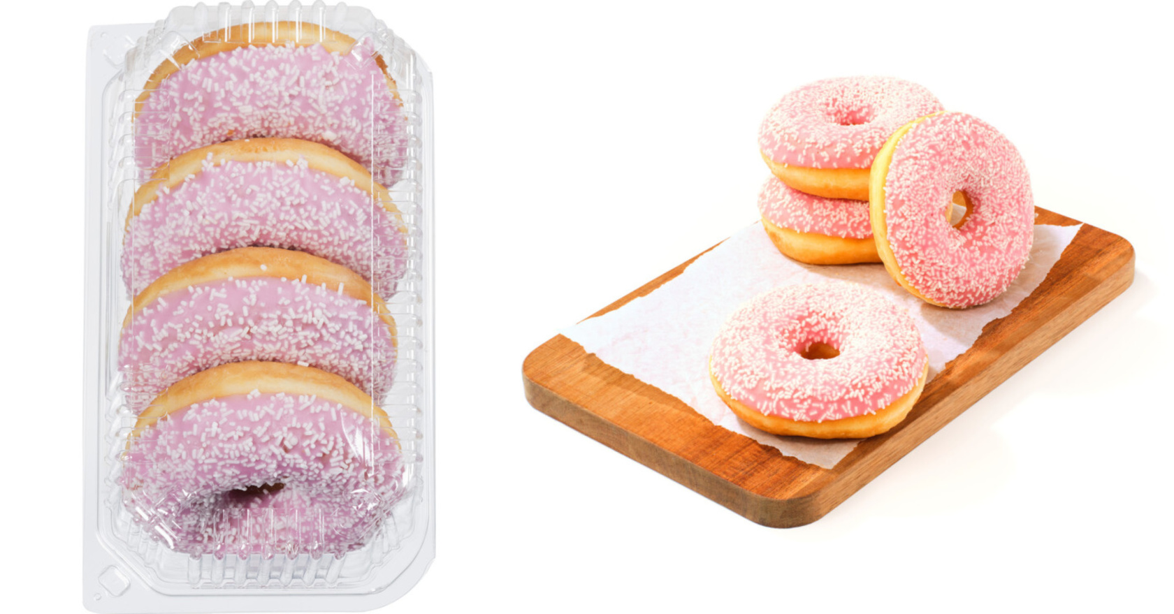 Albert Heijn-medewerkster laat zien hoe ze donuts inpakt en mensen gaan ...