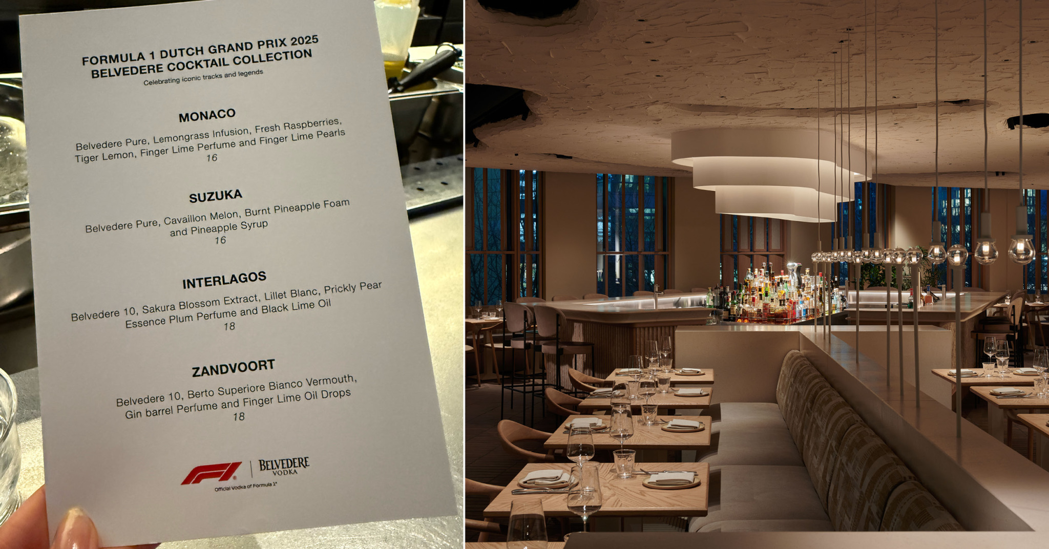 Nela x Belvedere serveren fantastisch cocktailmenu voor Formula 1 Dutch ...